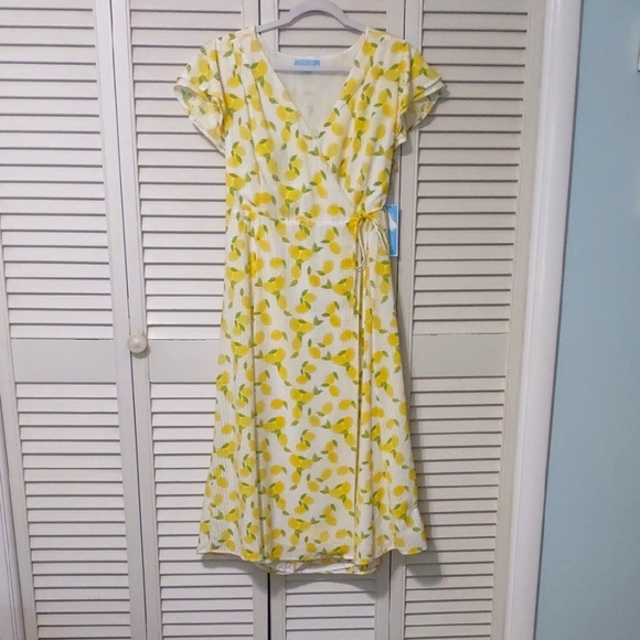 Draper James | Dresses | Nwt Draper James Lemon Wrap Dress Size L ...